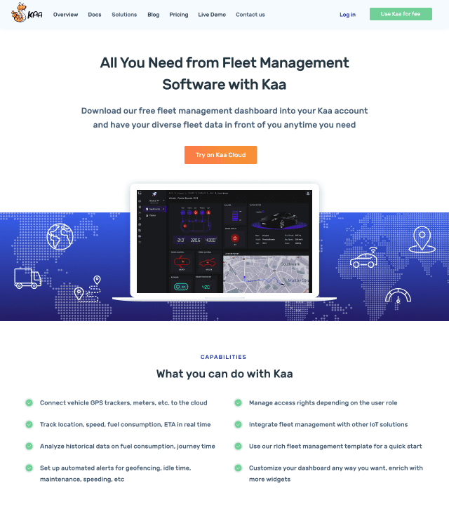 Fleet management software enhanced with IoT | Kaa IoT Platform
