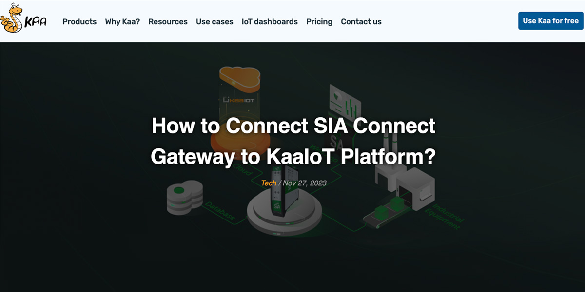 Industrial Equipment Integration Guide: SIA Connect Gateway