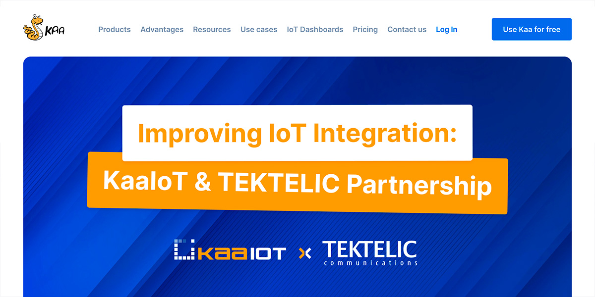 Kaa & TEKTELIC Partner to Improve Hardware-Software Integration